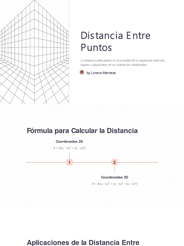 Cálculo y Aplicaciones de Distancia Entre Puntos | PDF