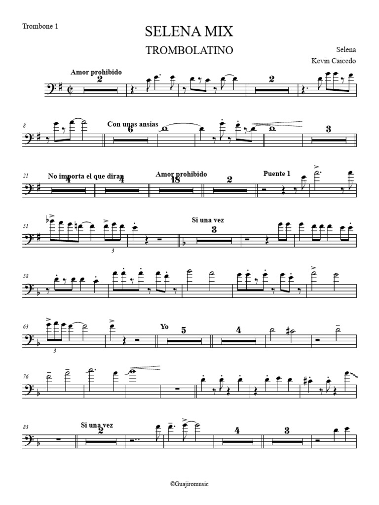 Selena MIx - Trombone 1 | PDF