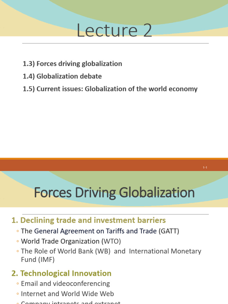 Topic 1 - Globalization II | PDF | Globalization | World Trade Organization