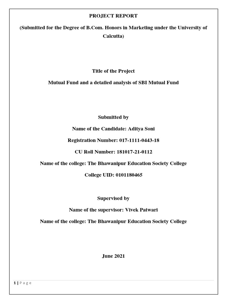 Mutual Fund and a Detailed Analysis of SBI Mutual Fund | Download Free ...