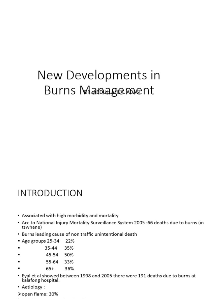Advances in Burns Management Techniques | PDF | Burn | Wound