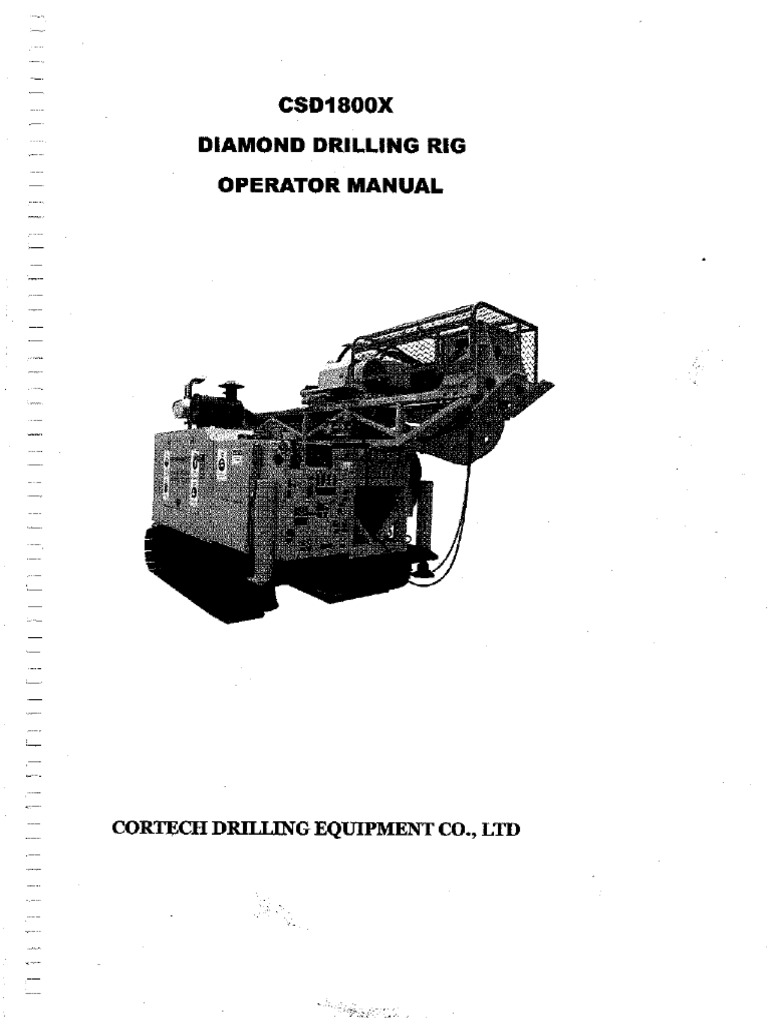 Manual Csd1800x Diamond Drilling Rig BN Compressed | PDF