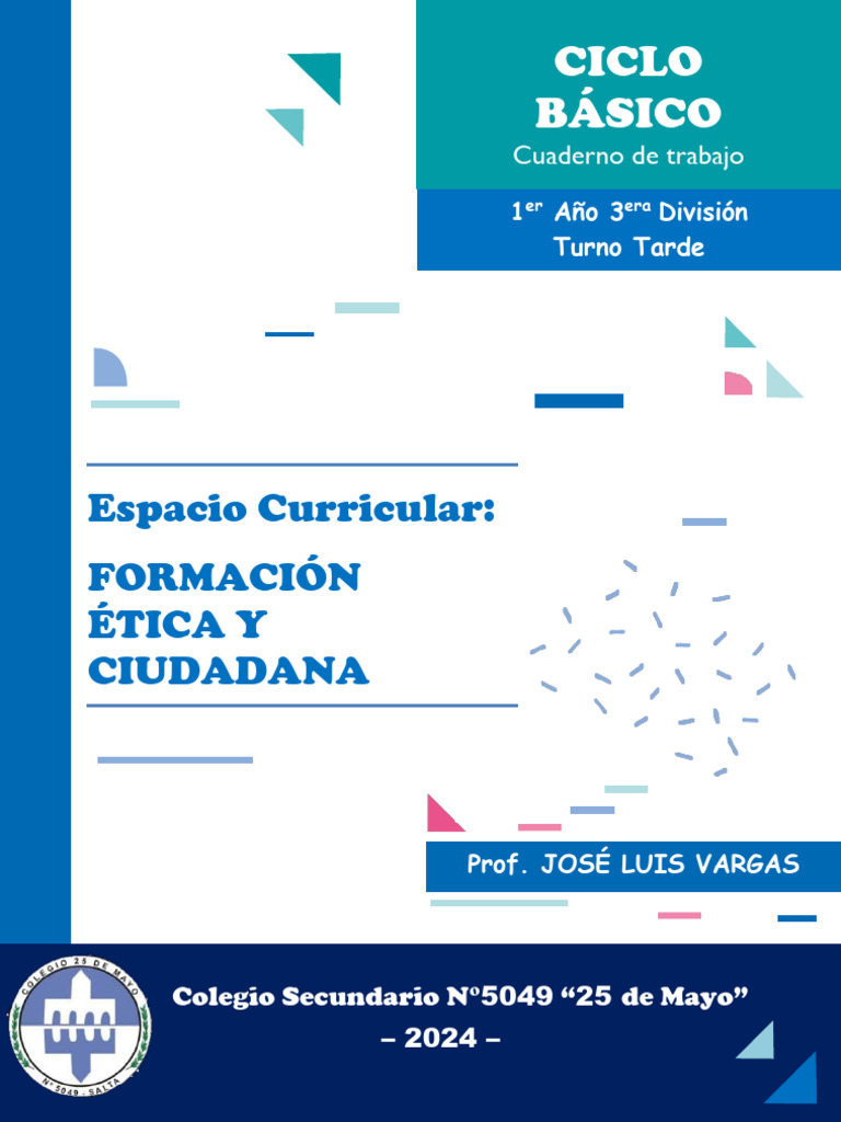 Cartilla - FEC - 1°3° - TT - 5049 | PDF | Maestros | Adolescencia