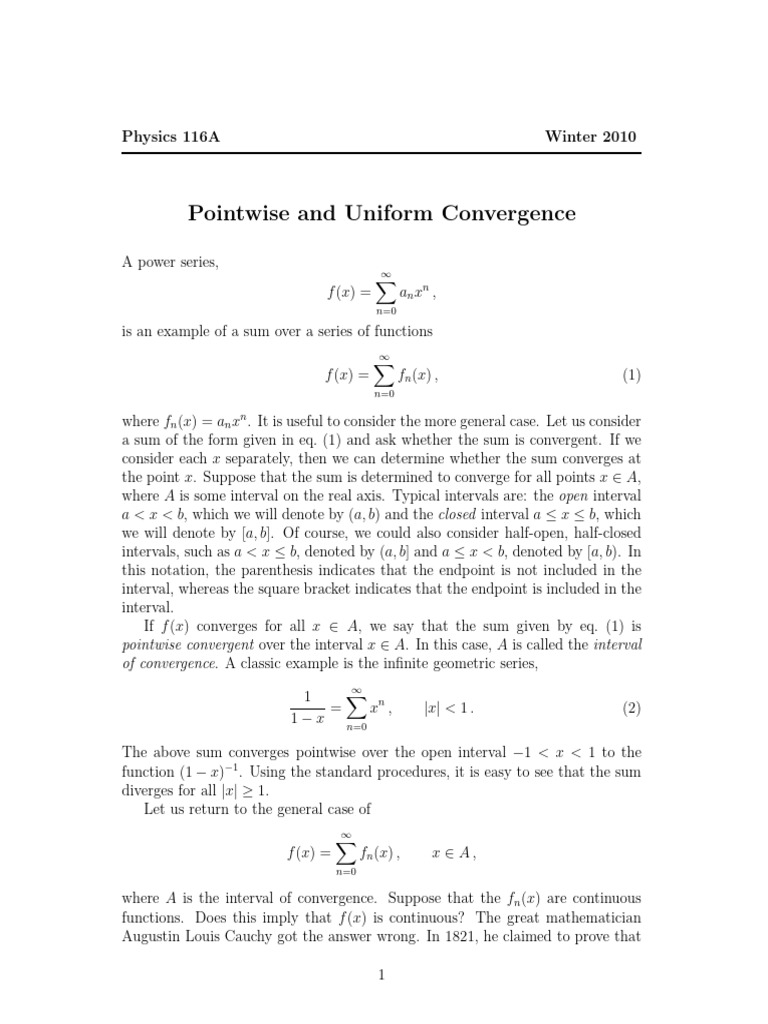 Convergence 10 | PDF | Power Series | Interval (Mathematics)