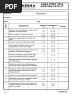 Pre-Use Checklist For Welding Machines | PDF | Construction | Welding