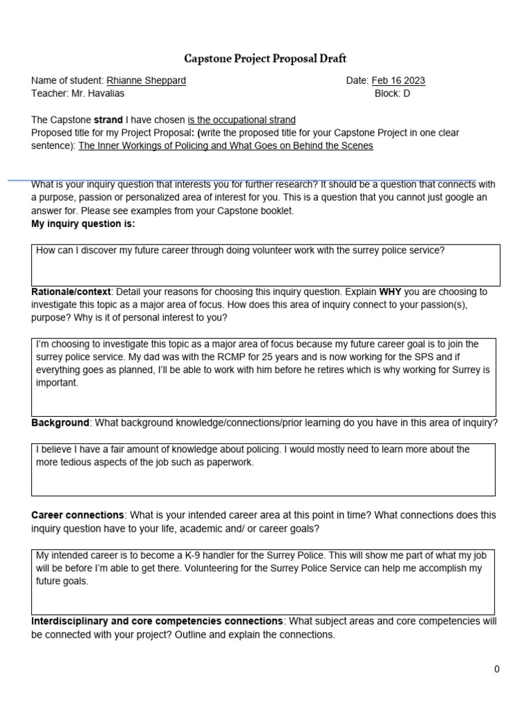 edited - capstone project proposal draft stud | Download Free PDF | Microsoft Power Point ...