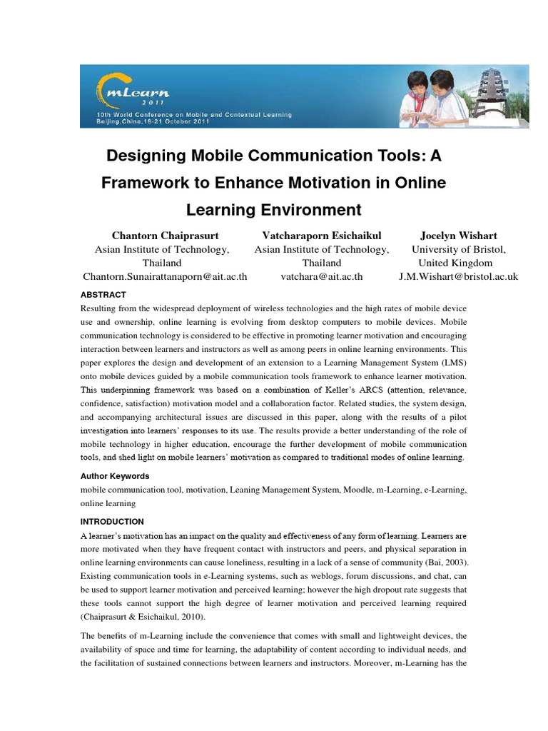Designing Mobile Communication Tools A F | PDF | Educational Technology ...