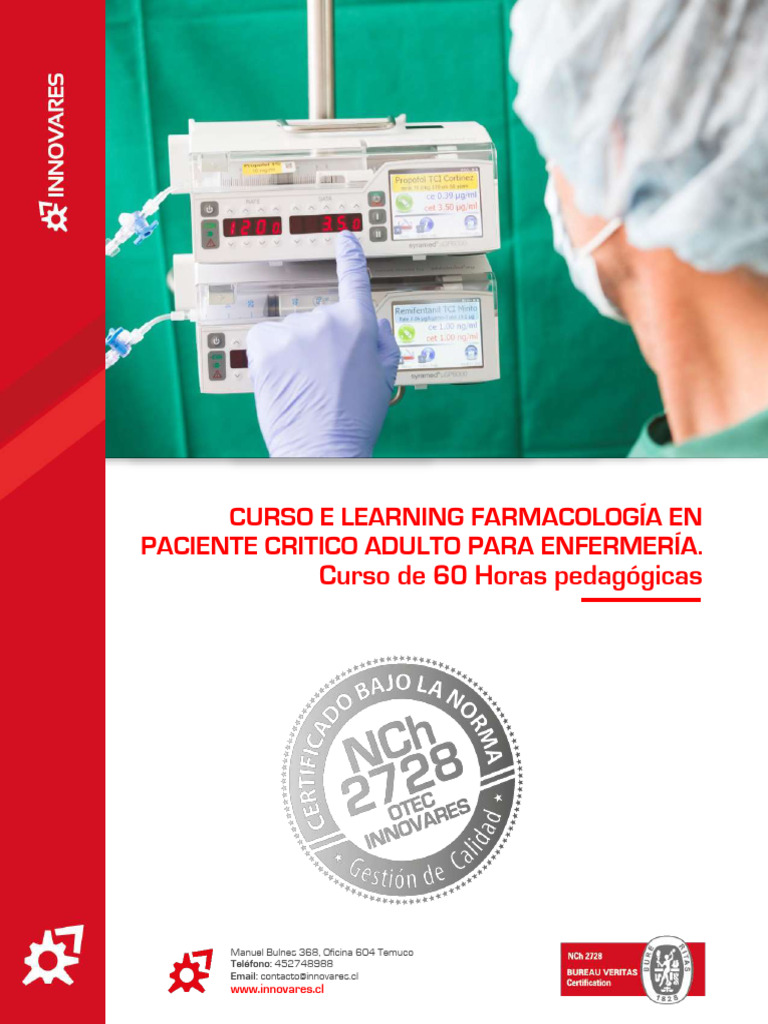 Programa Curso E Learning Farmacologia en Paciente Critico Adulto para Enfermeria OTEC Innovares ...