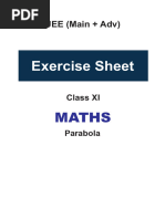Parabola (JEE Exam) Short Notes | PDF | Perpendicular | Elementary Geometry