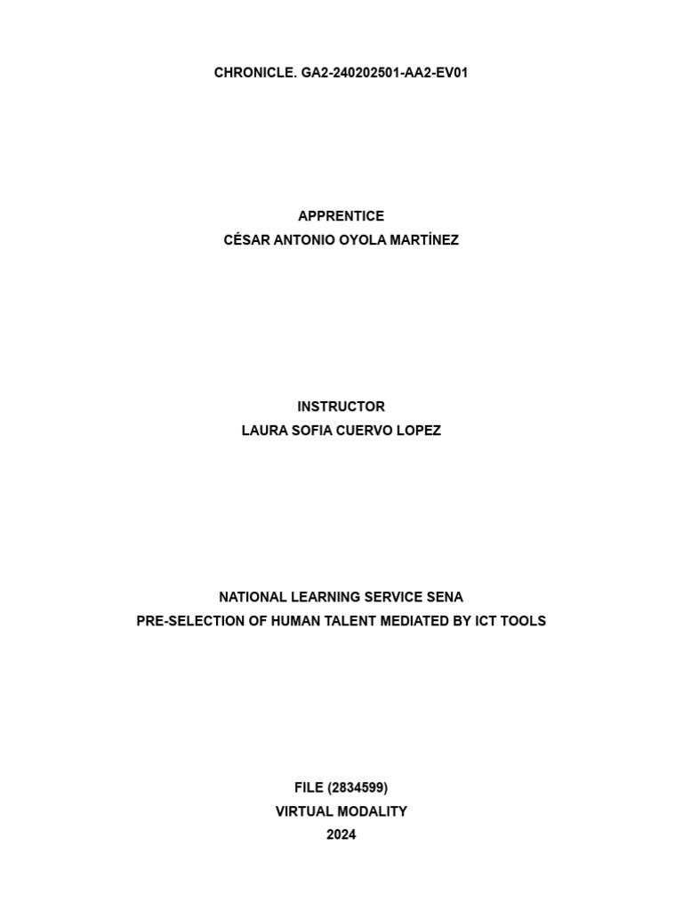 Crónica. Ga2-240202501-Aa2-Ev01 | PDF | Disciplines | Business