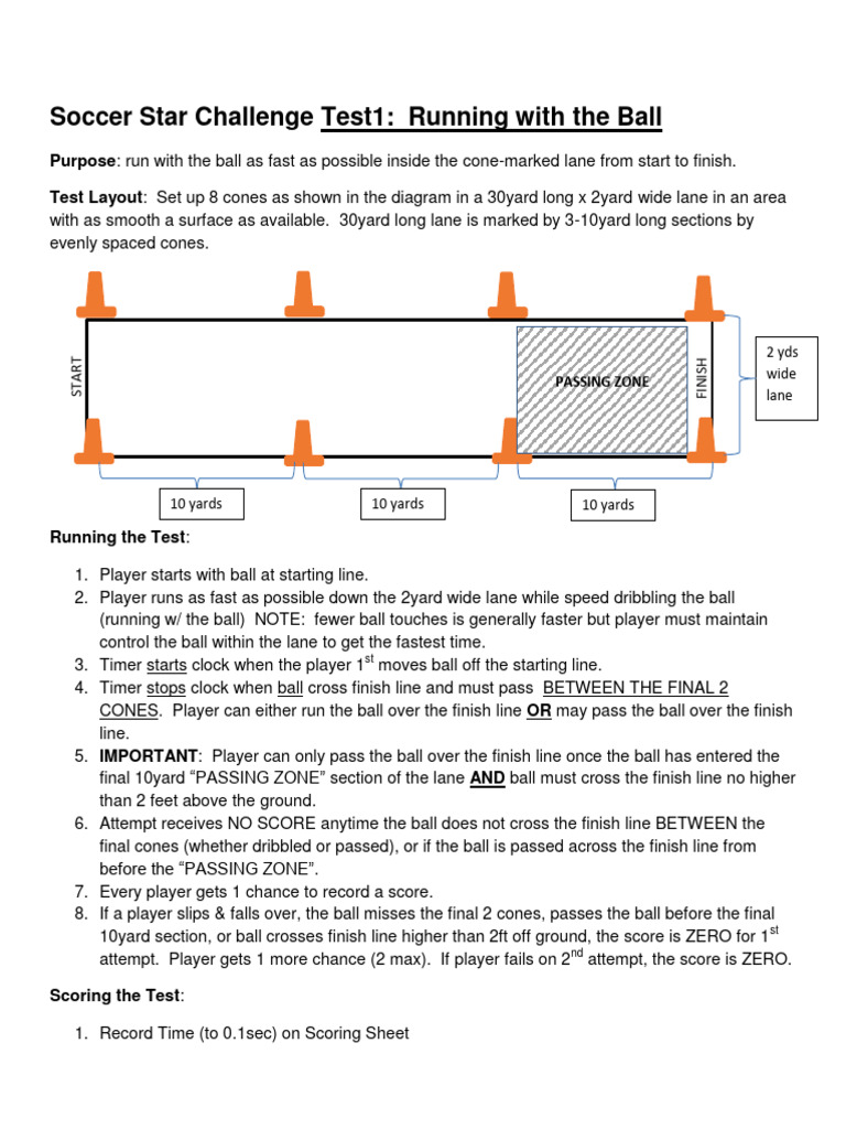 Soccer Star Challenge Setup and Description For Opening Day | PDF ...