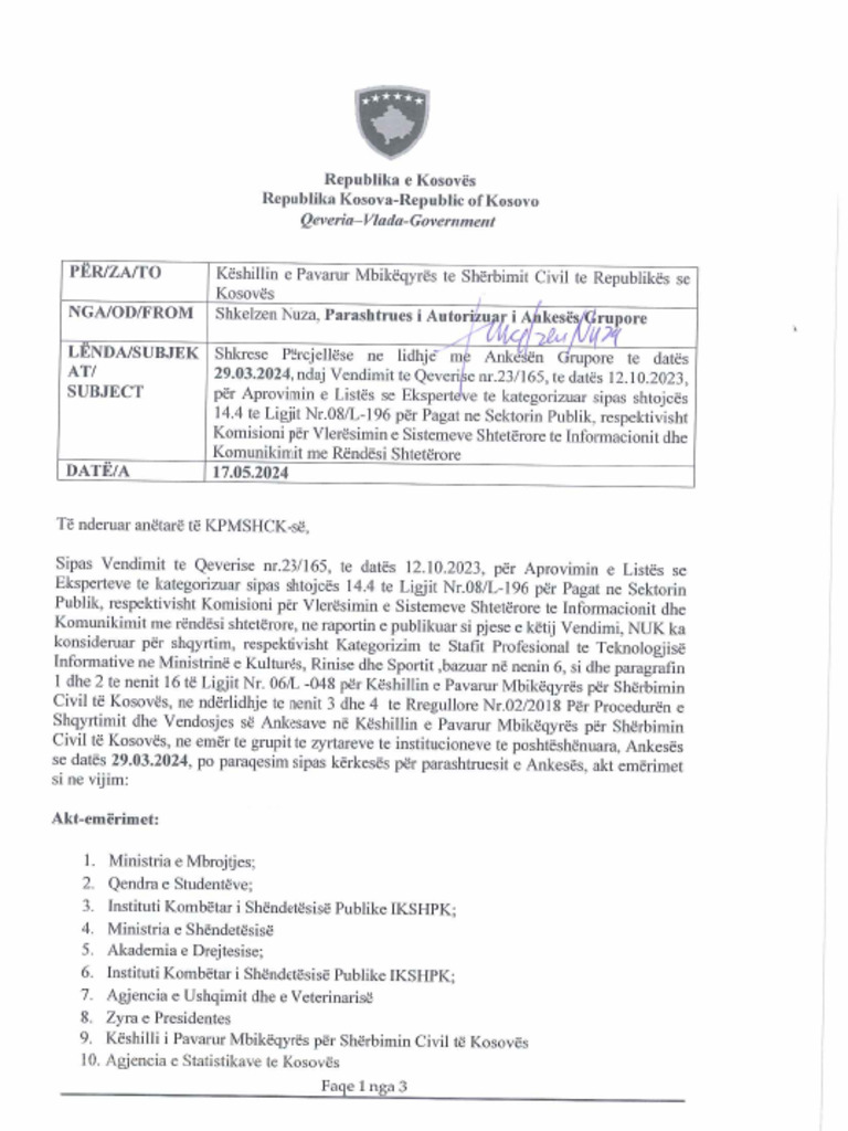 Shkresa Percjellese | PDF