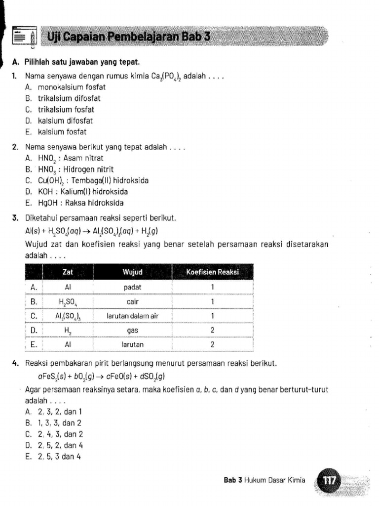 Latihan Soal SAS Kimia X | PDF