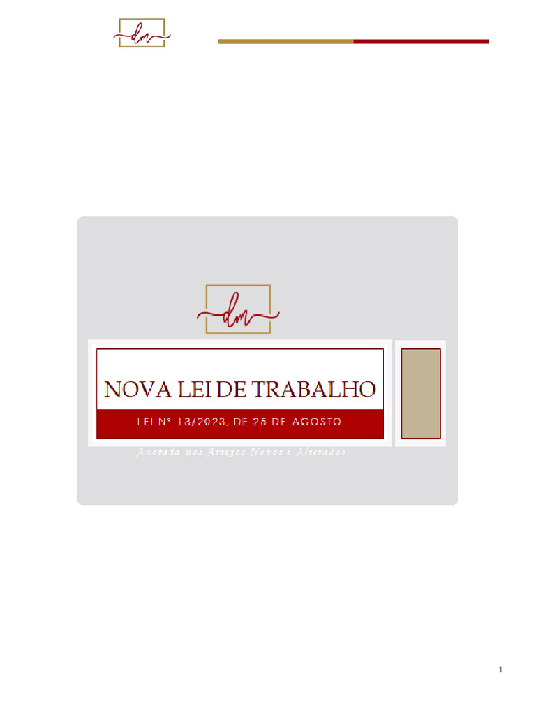 Análise da Nova Lei do Trabalho 2024 | PDF | Lei Trabalhista | Pessoal ...