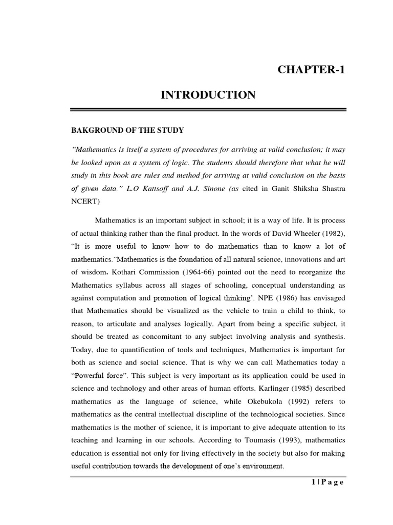 09 - Chapter 1 | PDF | Phobia | Mathematics