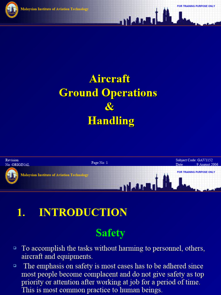 Aircraft Ground Operations Safety Guide | PDF | Fires | Landing Gear