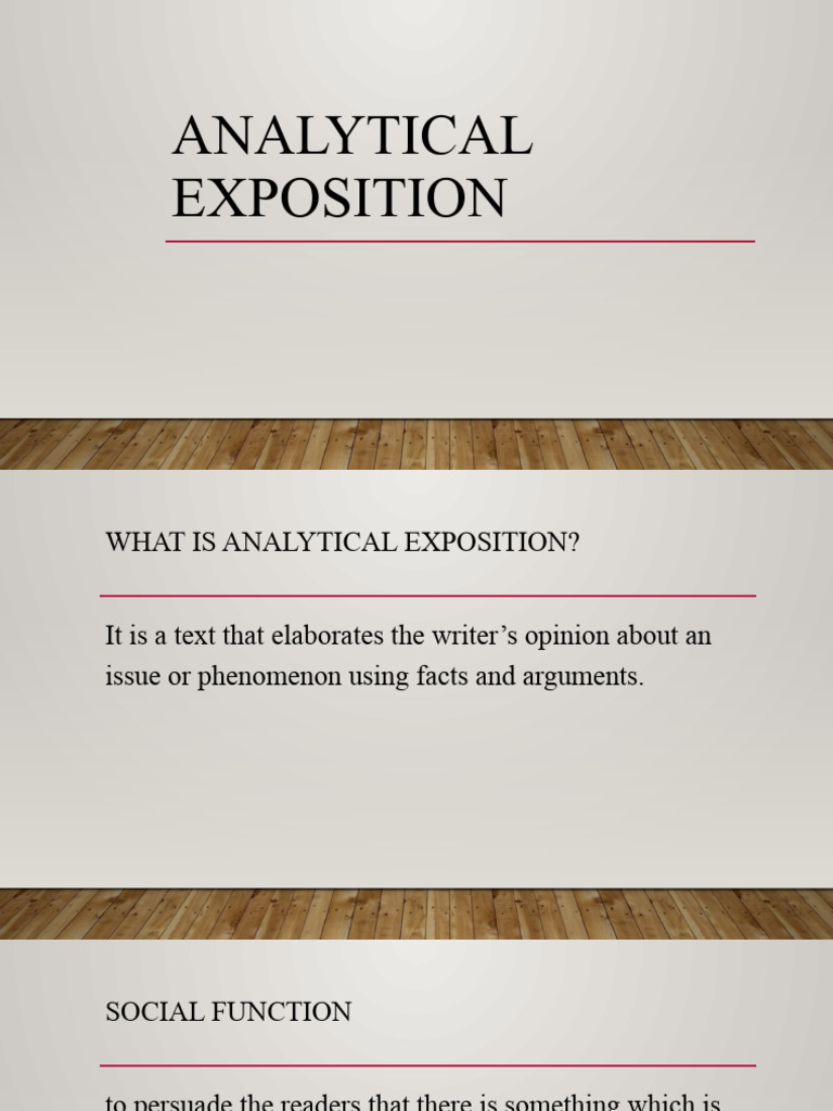 Understanding Analytical Exposition | PDF