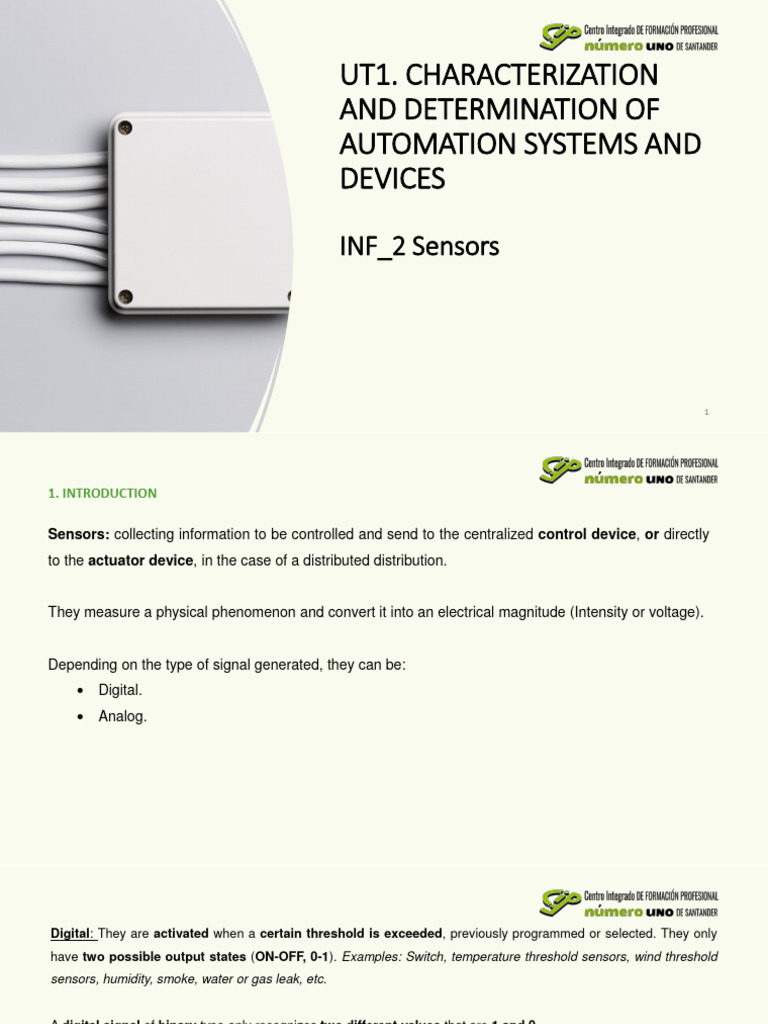 Inf - 2 Sensors Power Point | PDF | Sensor | Smoke