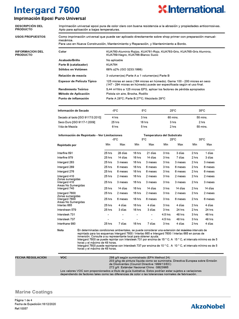 Intergard 7600 Spa | PDF | Soldadura | Construcción