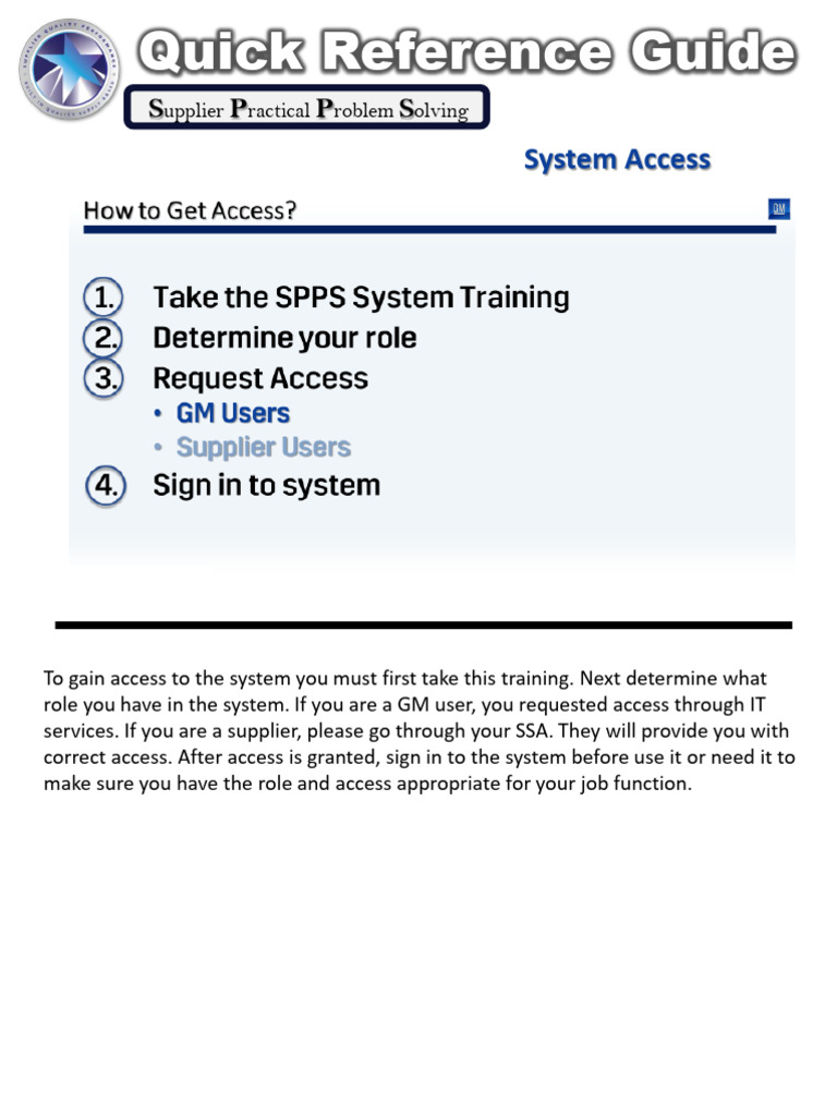 SPPS 02 QRG01 Complete SPPS Quick Reference Guide | PDF | Supply Chain