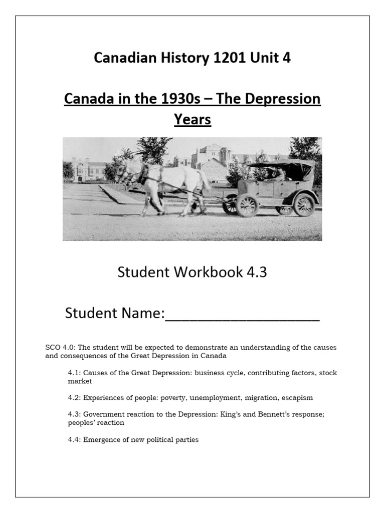 4 3workbook | PDF | Great Depression | Economies