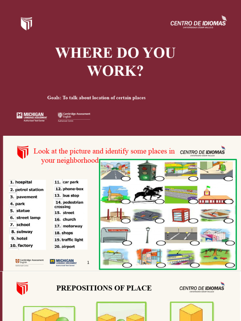 Prepositions of Place in Context | PDF