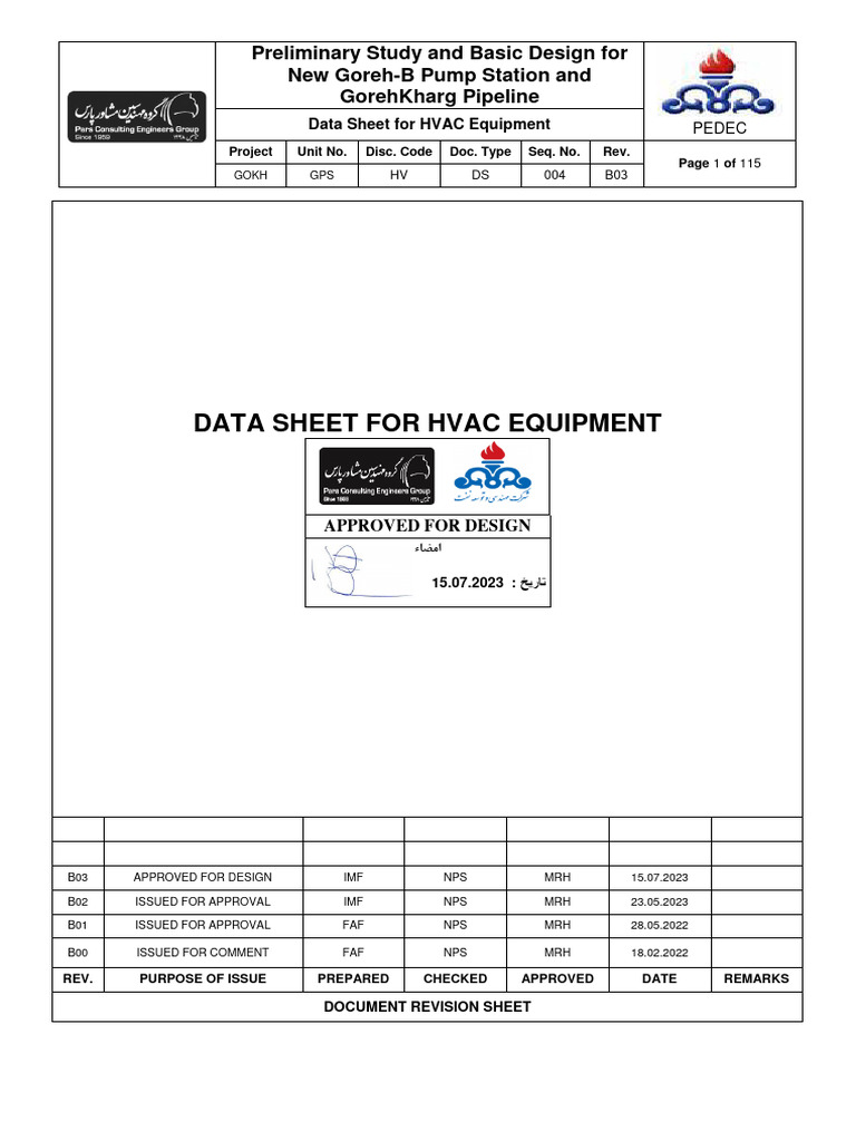 Gokh Gps HV Ds 004 b03 Data Sheet For Hvac Equipment | PDF | Air Conditioning | Electric Motor
