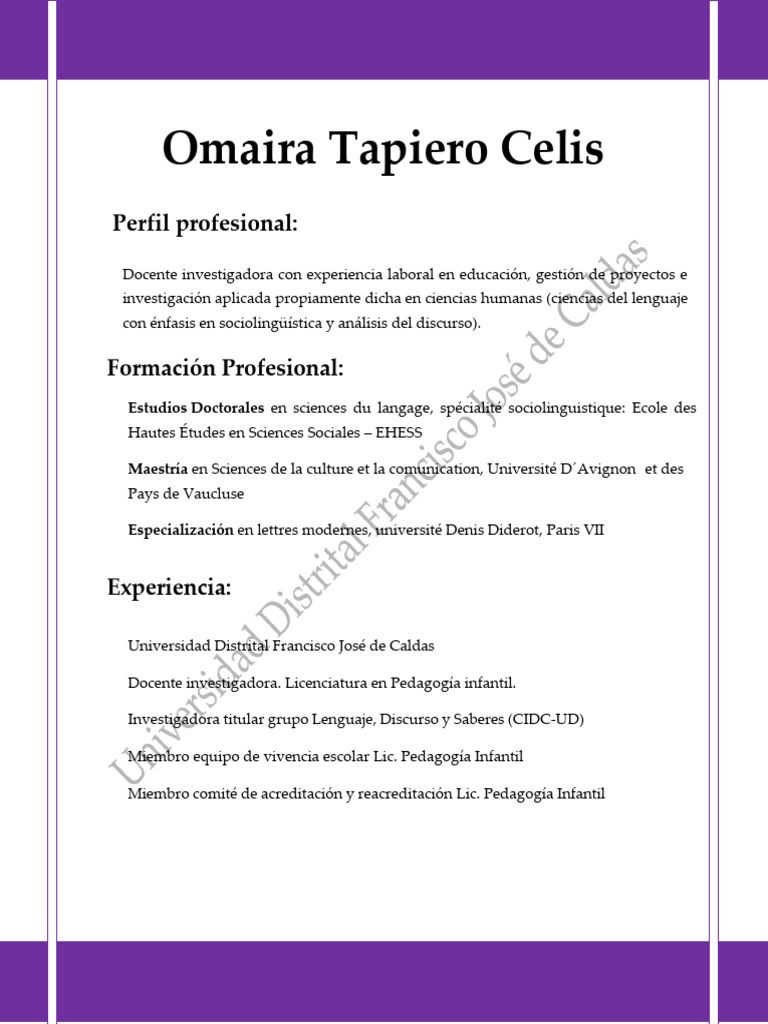 Omaira Tapiero | PDF | Artes del Lenguaje y Comunicación