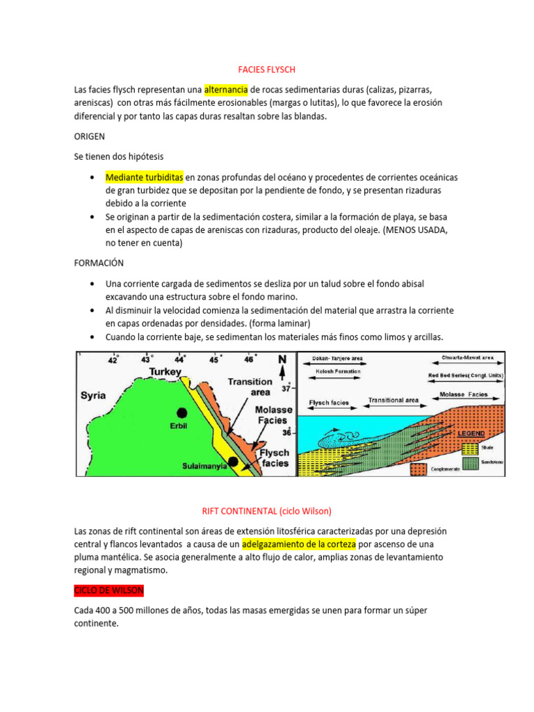 FACIES FLYSCH, RIFT (Ciclo de Wilson) | Descargar gratis PDF | Ciencias ...
