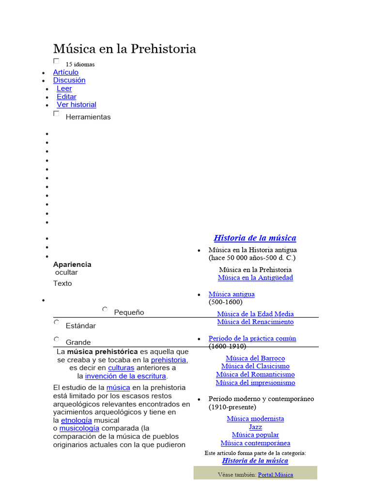 Música en la Prehistoria: Instrumentos y Orígenes | PDF | Musicología ...