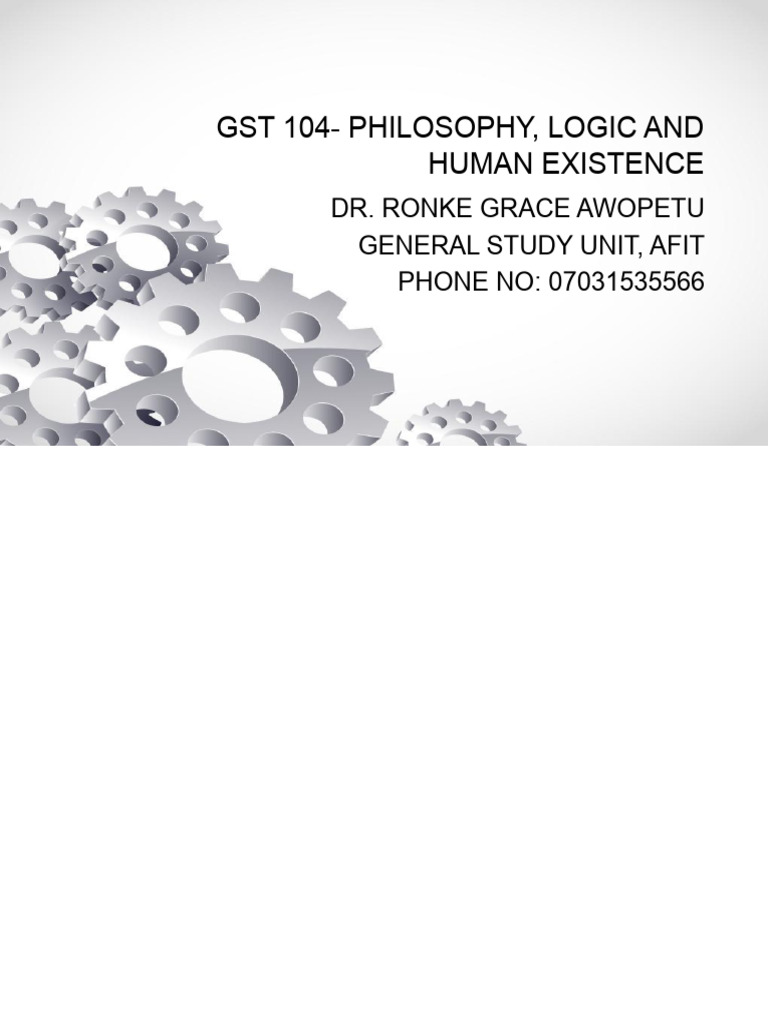 GST 104 Lecture 1 | PDF | Deductive Reasoning | Logic