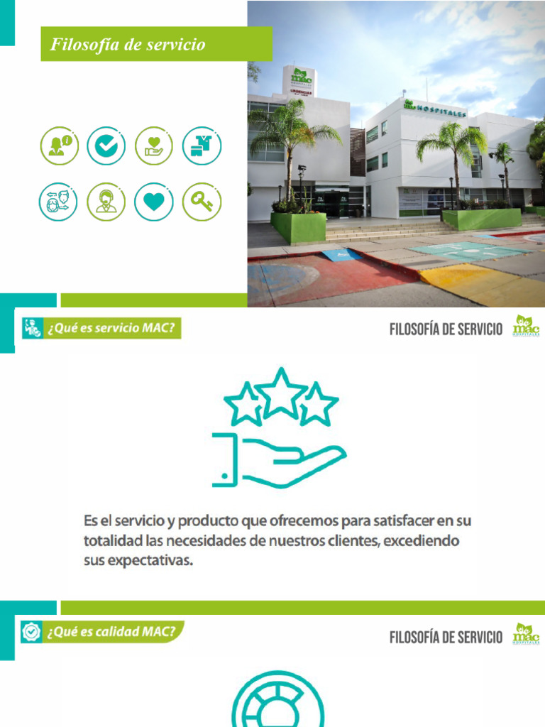Filosofía de Servicio MAC 2024 + Estándares de Servicio | PDF
