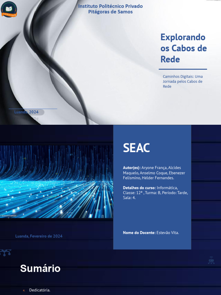 Explorando Tipos de Cabos de Rede | PDF | Rede de computadores | Fibra ...