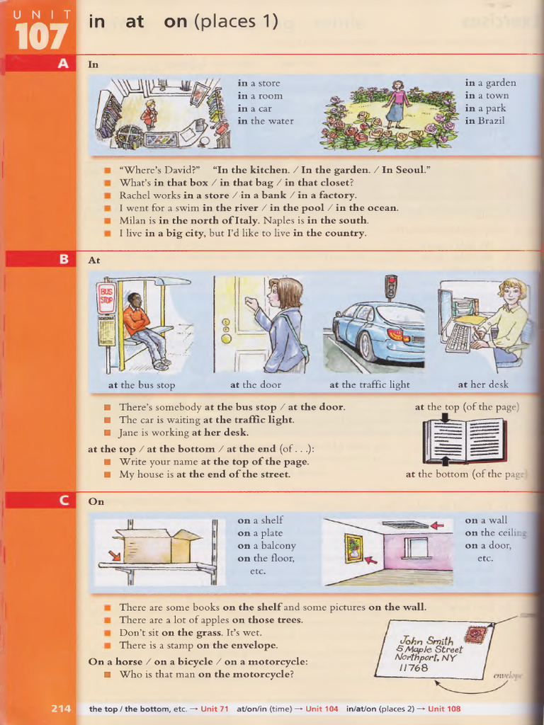 prepositions of place | PDF