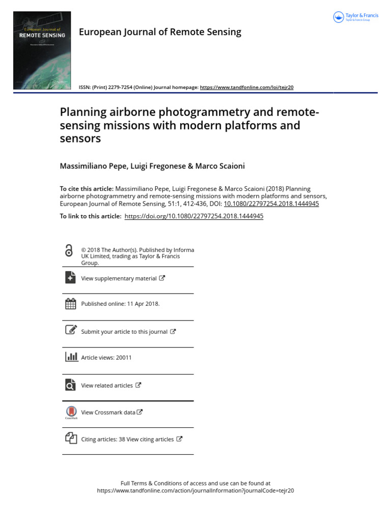 Airborne Photogrammetry Mission Planning | PDF | Lidar | Unmanned ...