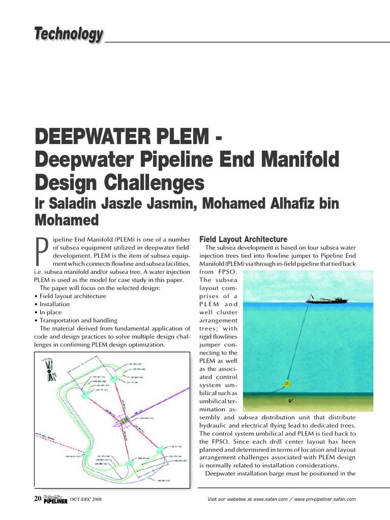 PLEM Installation Details | PDF | Subsea (Technology) | Geotechnical ...