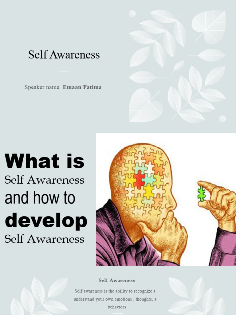 Self Awareness E2 | PDF