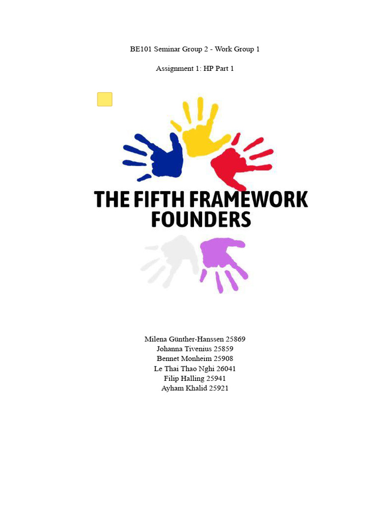 BE101 2.1 - The Fifth Framework Founders - HP1 - 2 - 1 HP1 | PDF ...