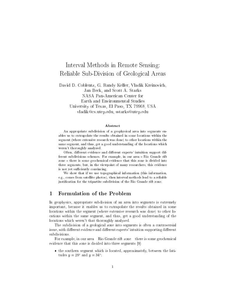 Interval Methods in Remote Sensing | PDF | Spectral Density | Symmetry