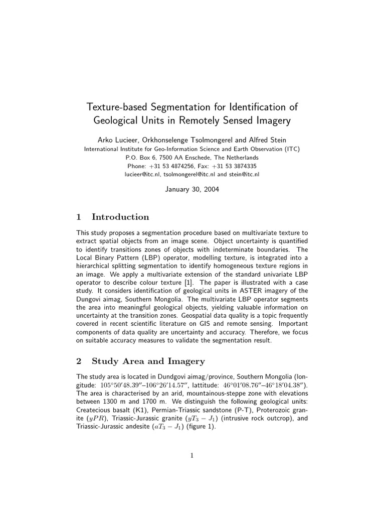 Texture-Based Segmentation Remote Sense | PDF | Image Segmentation ...