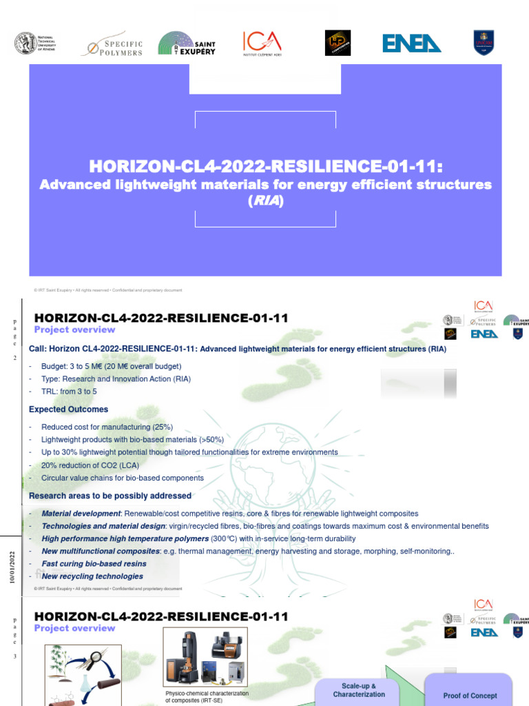 Horizon Proposal 2022 WorkShop1 10-01-2022 | Download Free PDF | Composite Material | Materials
