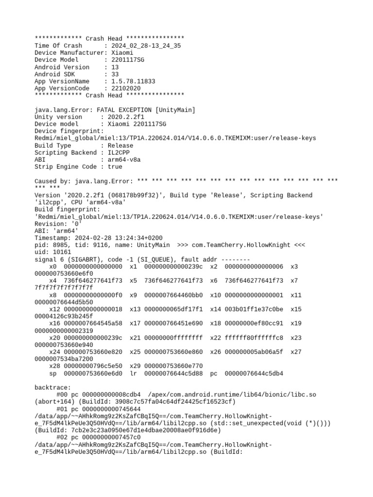 mod_menu_crash_2024_02_28-13_24_35 | PDF | Android (Operating System) | Software