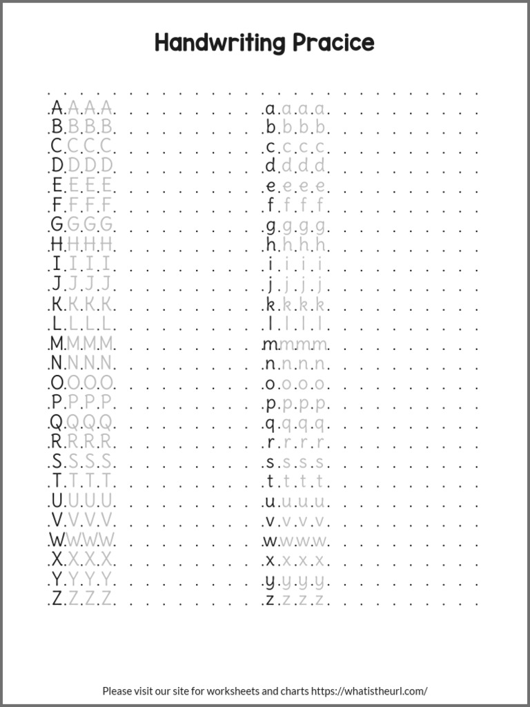 Alphabet Handwriting Practice | PDF