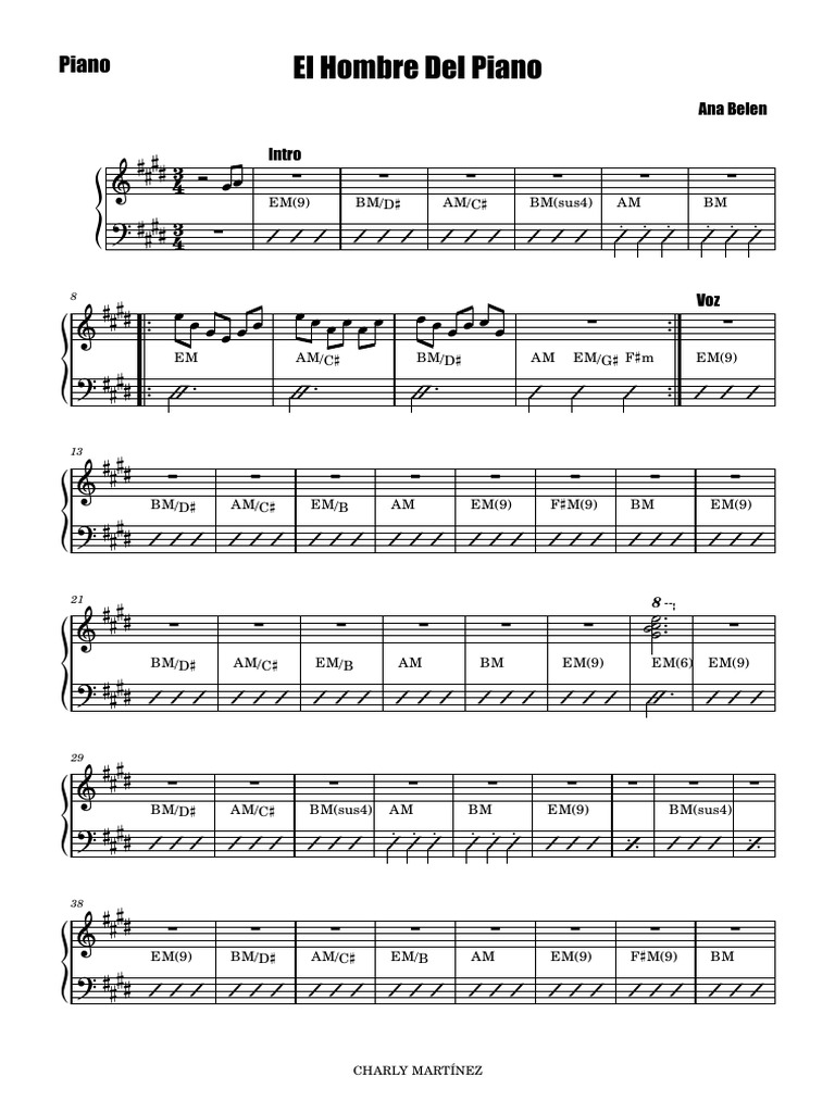 El Hombre Del Piano-Piano | PDF