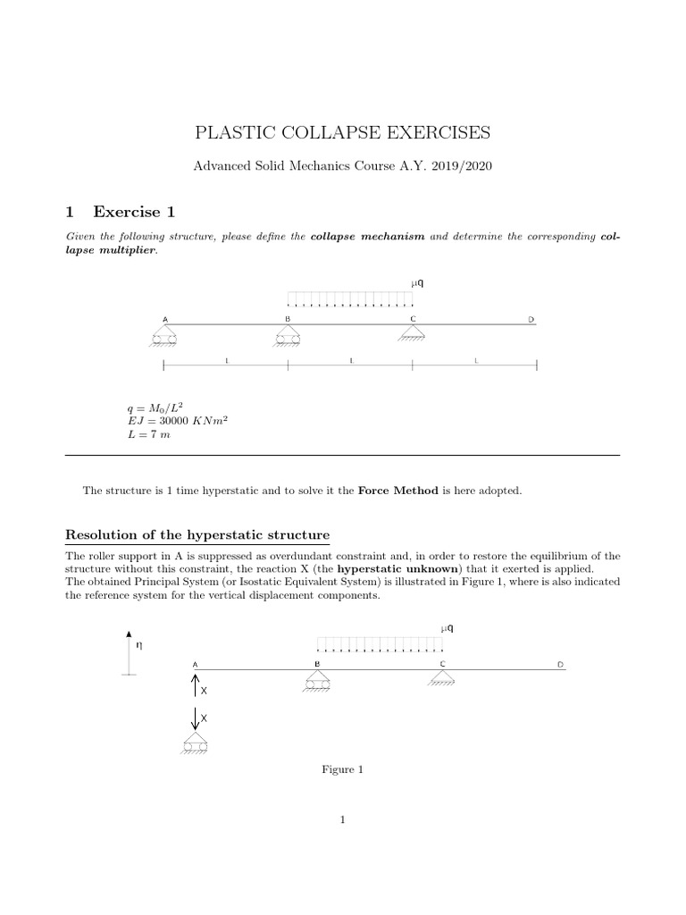 Plastic Collapse Exercises | Download Free PDF | Bending | Plasticity ...