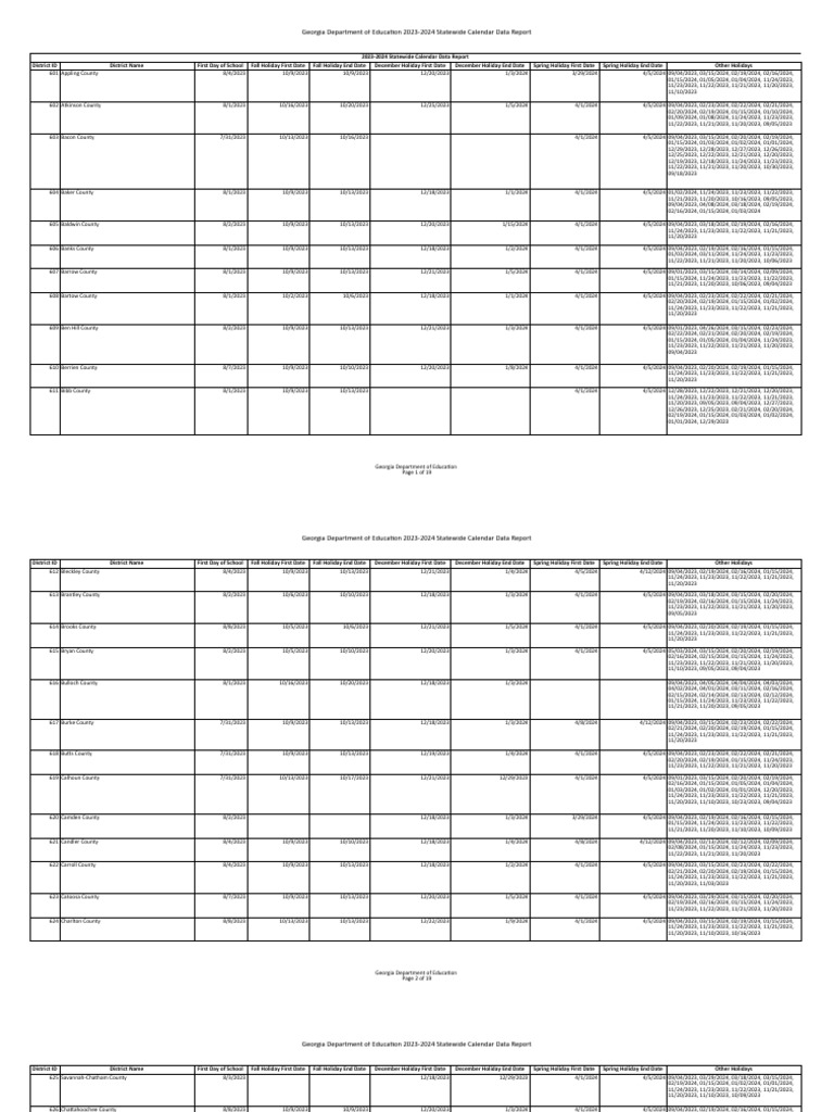 School Calendars | PDF