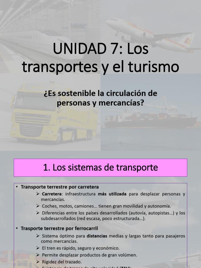 U7 El turismo y los transportes | Descargar gratis PDF | Turismo ...