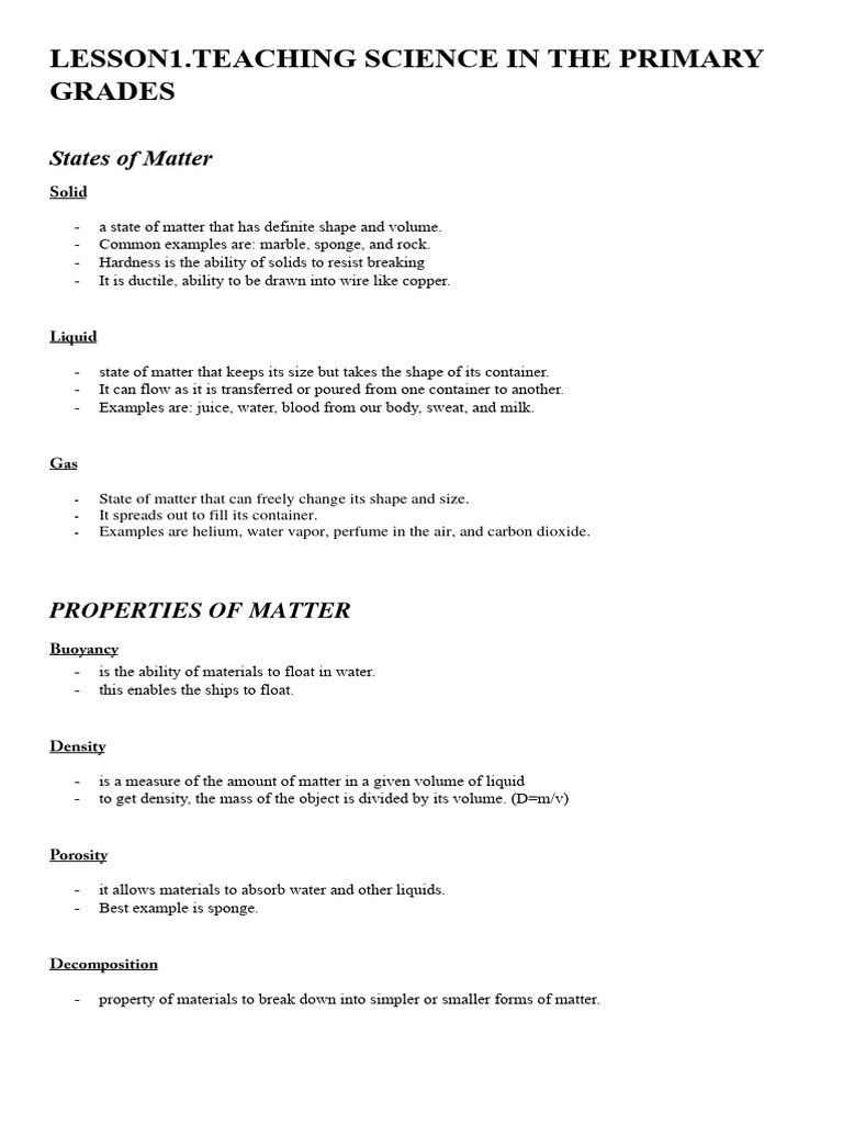 Lesson 1 3 - Finals | PDF | Mixture | Liquids