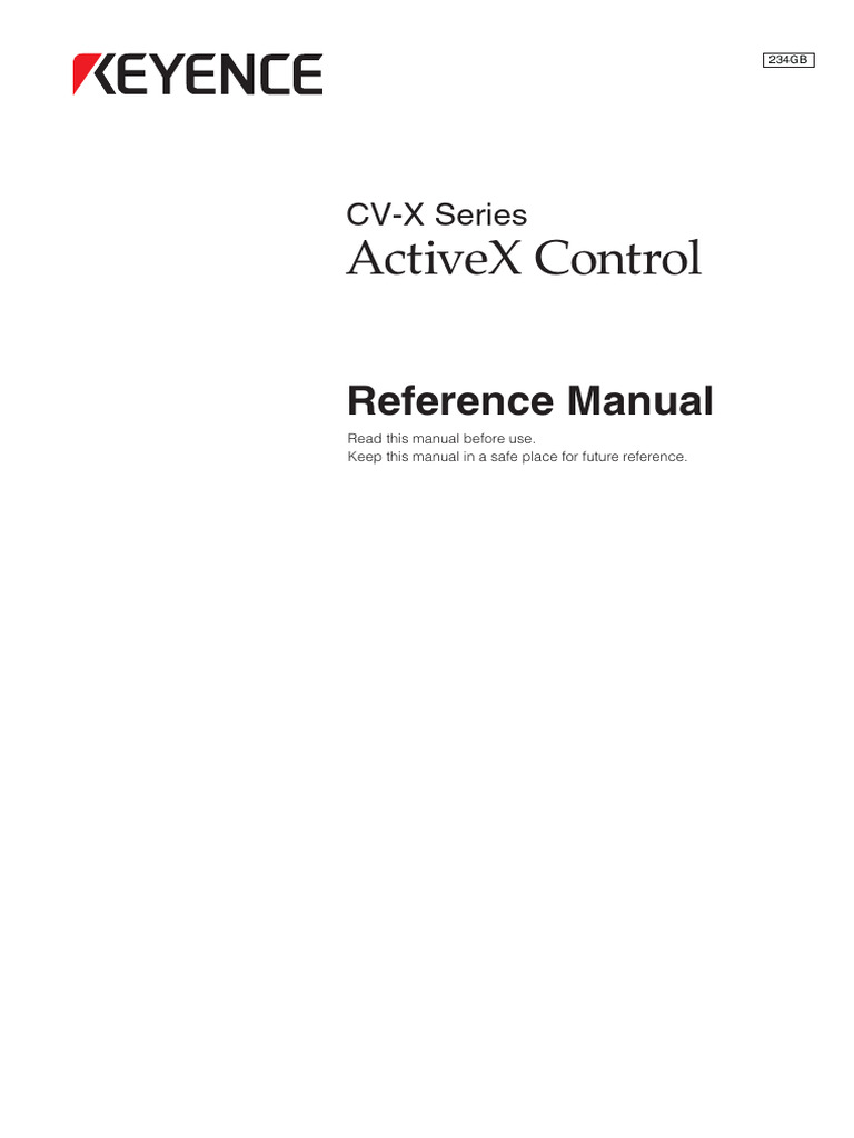 CV-X ActiveX Reference Manual | PDF | Installation (Computer Programs) | Windows Registry