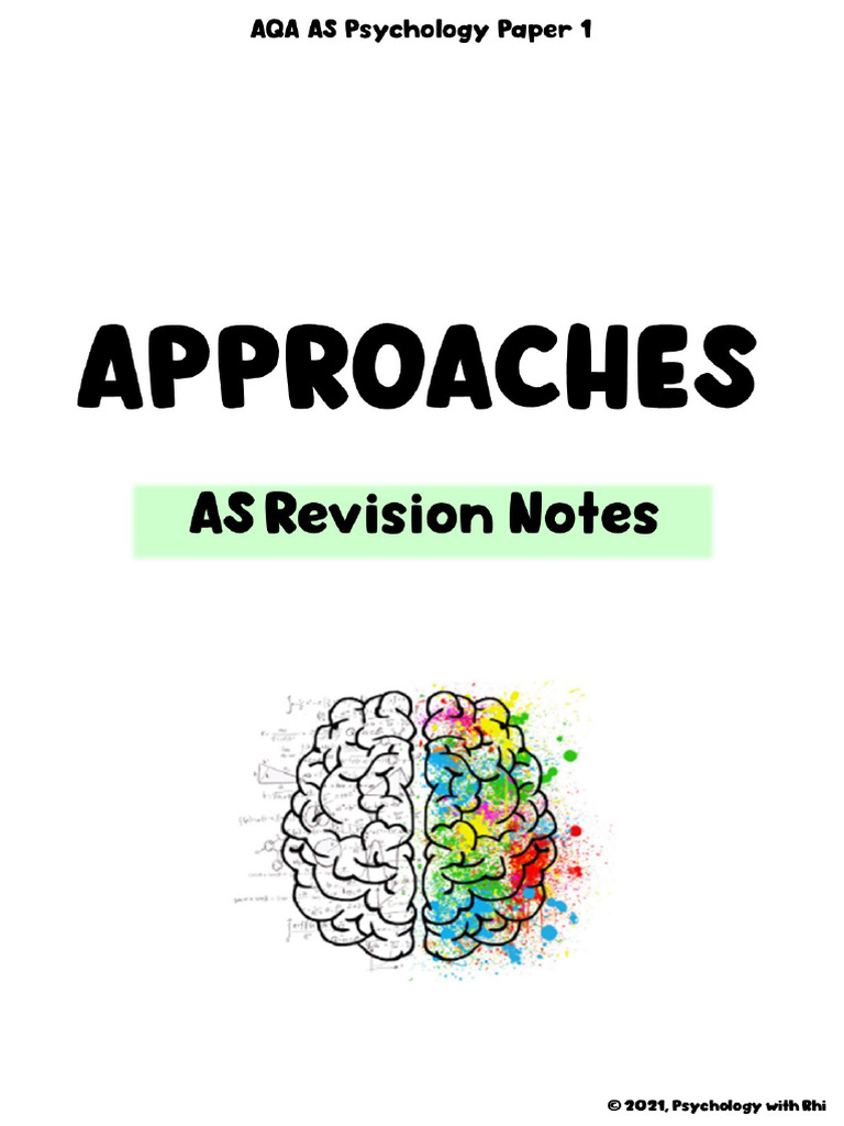 As Approaches Psychology Revision Notes | PDF